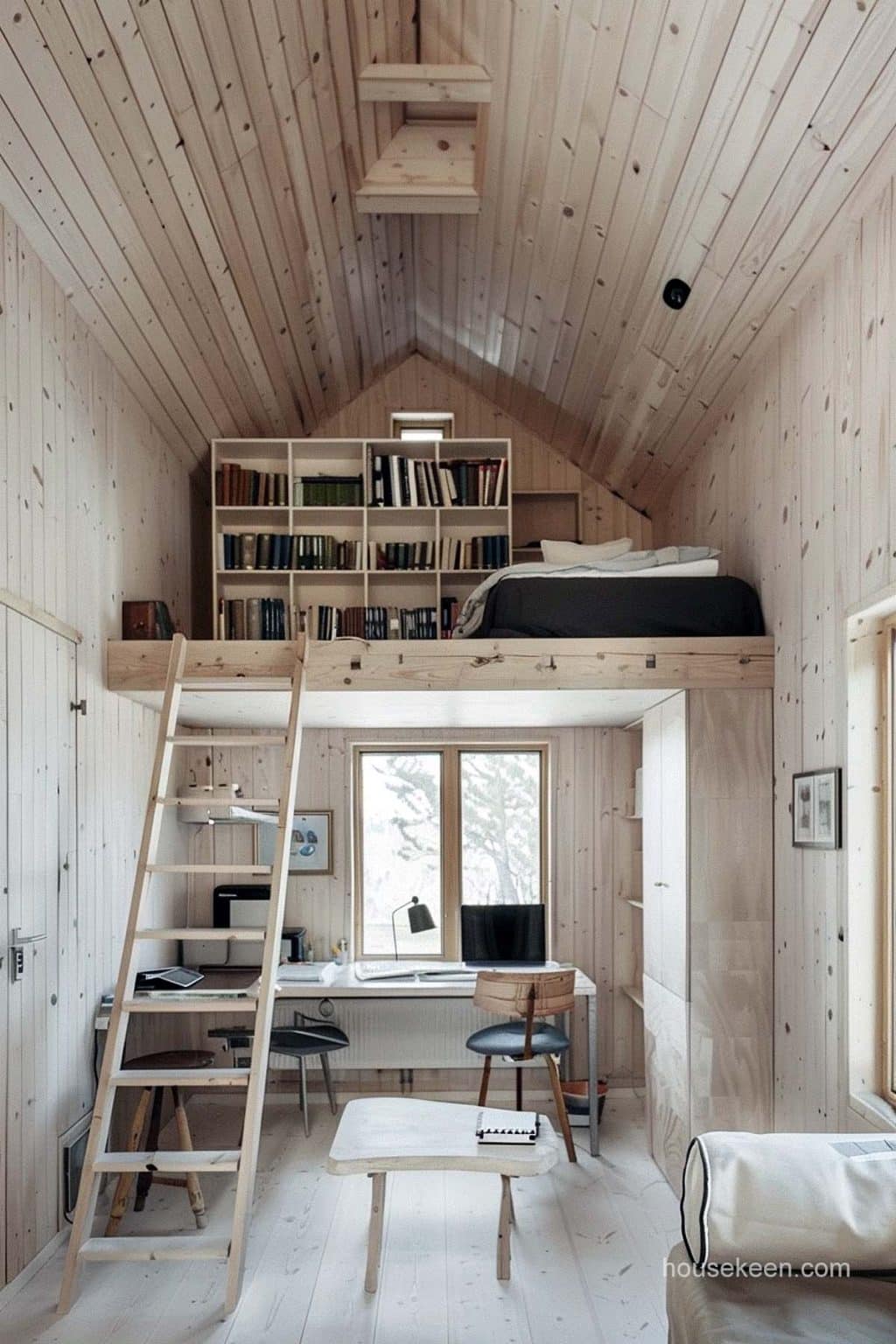 16 Great Sleeping Loft Layouts From Tiny Homes (Image Series)